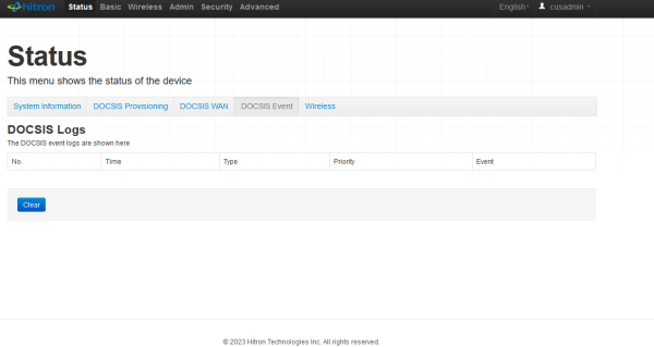 Hitron CODA-4680 - Support