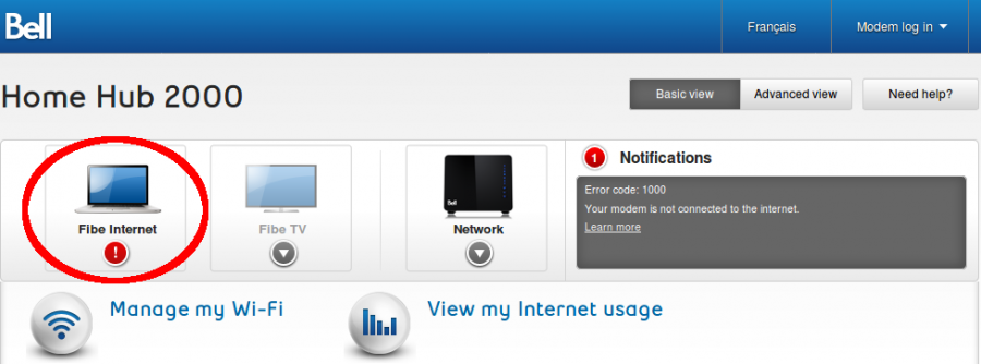 Bell Home Hub 2000 Configuration - Support